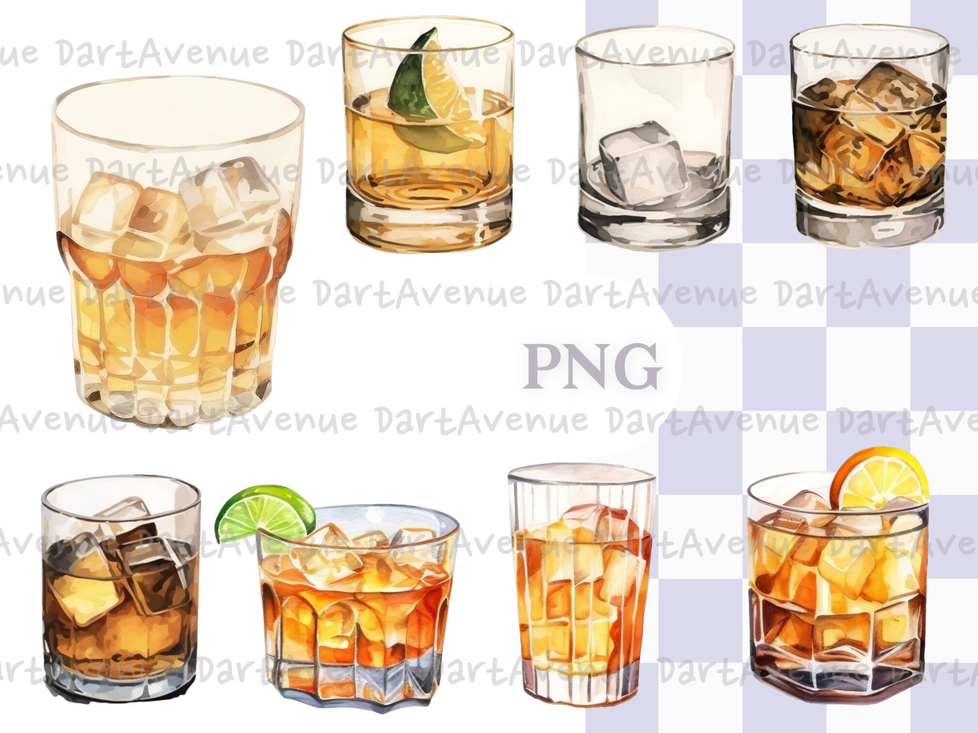 Watercolor Alcohol Clipart Collection, Drinks Watercolor, Beer, Wine ...