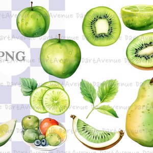 Watercolor Fruits Clipart, Cute Fruits Clipart, Summer Fruits Clipart ...