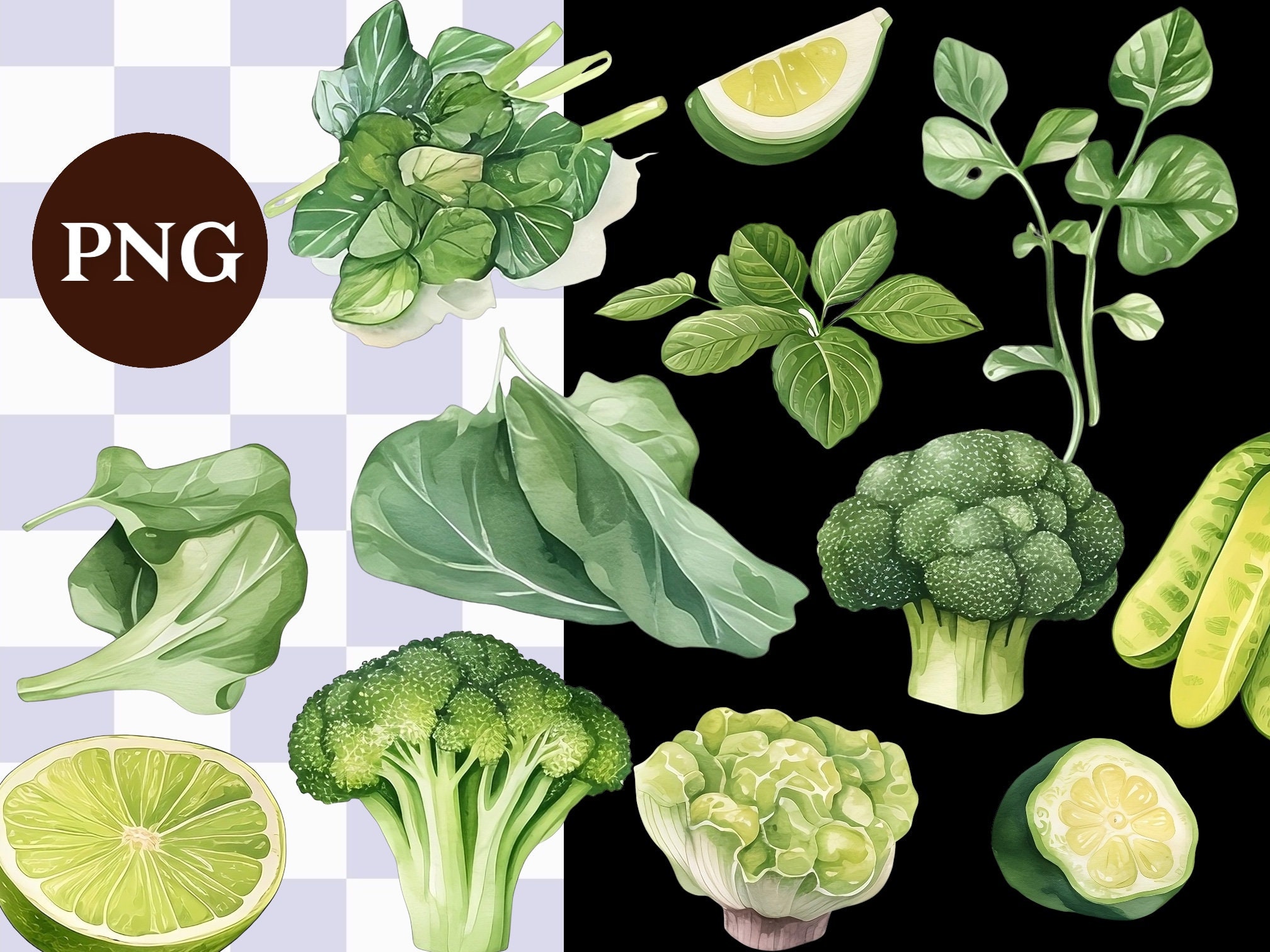 Fresh Food Clipart Healthy Food Vegetable Natural Food - Etsy