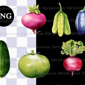 Vegetables Clipart, Veggie Watercolour Set, Healthy Food, Summer ...