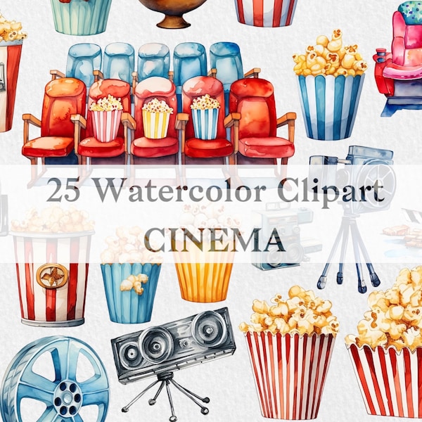 Cinema Clipart - Etsy
