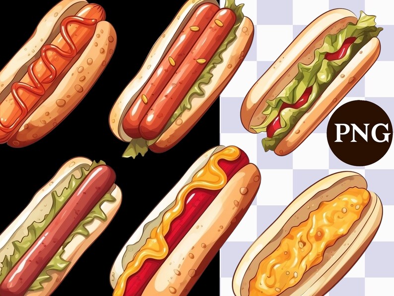 Fast Food Watercolor Clipart Collection Hamburgers - Etsy