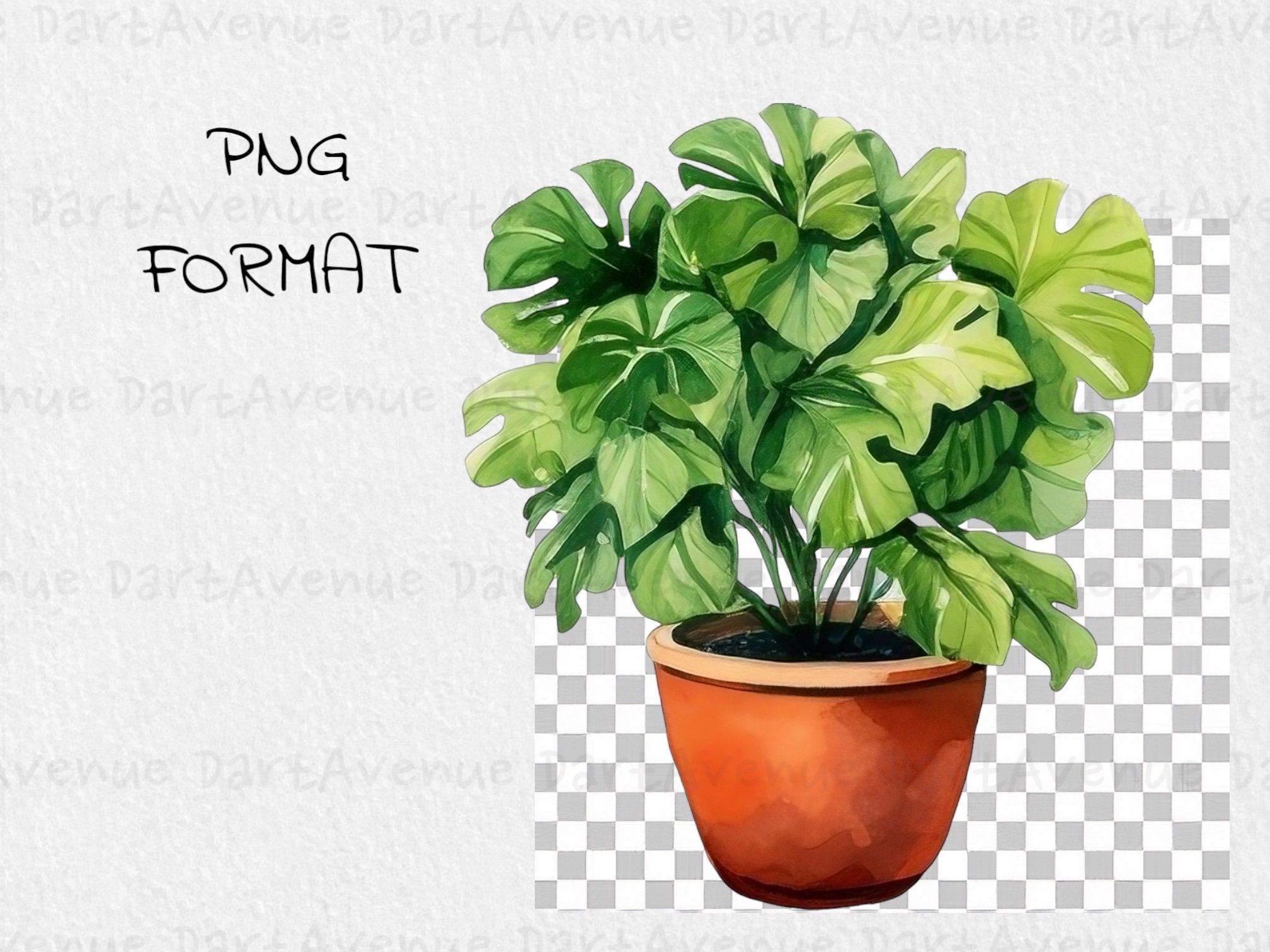 Watercolor Homeplants Clipart Potted Plants Clipart - Etsy