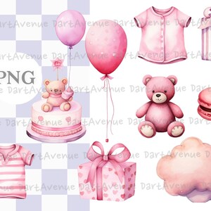 Gender Reveal Watercolor Clipart, Baby Shower, Newborn Baby ...