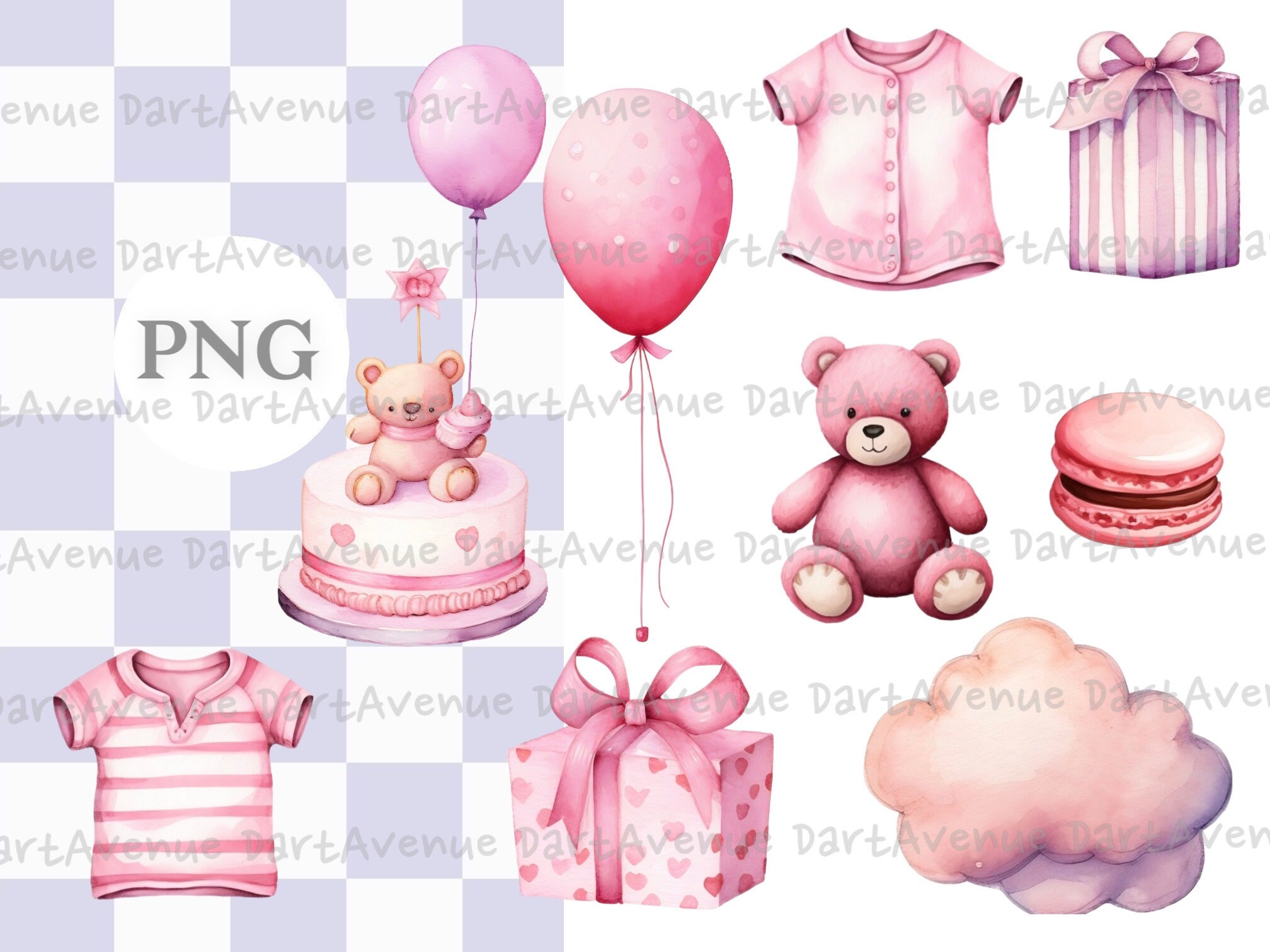 Gender Reveal Watercolor Clipart, Baby Shower, Newborn Baby ...