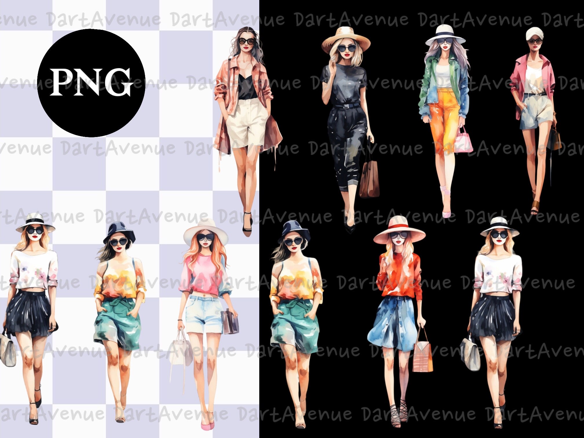 Fashion Model Clipart Collection, Women Clip Art, Boss Lady, Fashion ...