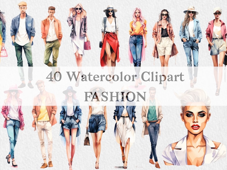 Fashion Model Clipart Collection, Women Clip Art, Boss Lady, Fashion ...