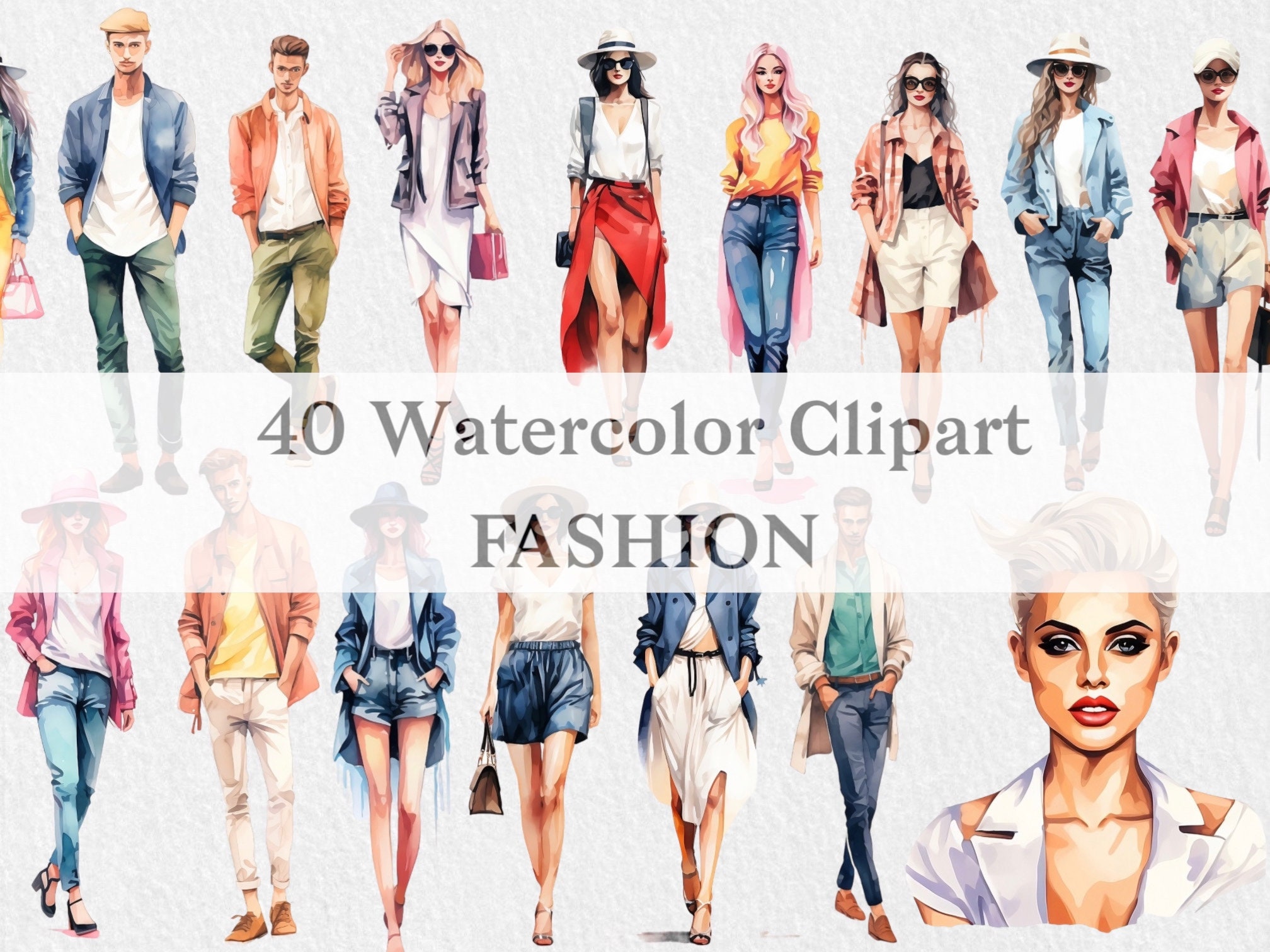 Fashion Model Clipart Collection, Women Clip Art, Boss Lady, Fashion ...