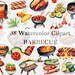 Barbecue Watercolor Clipart, BBQ Clipart Collection, Grill PNG Format ...