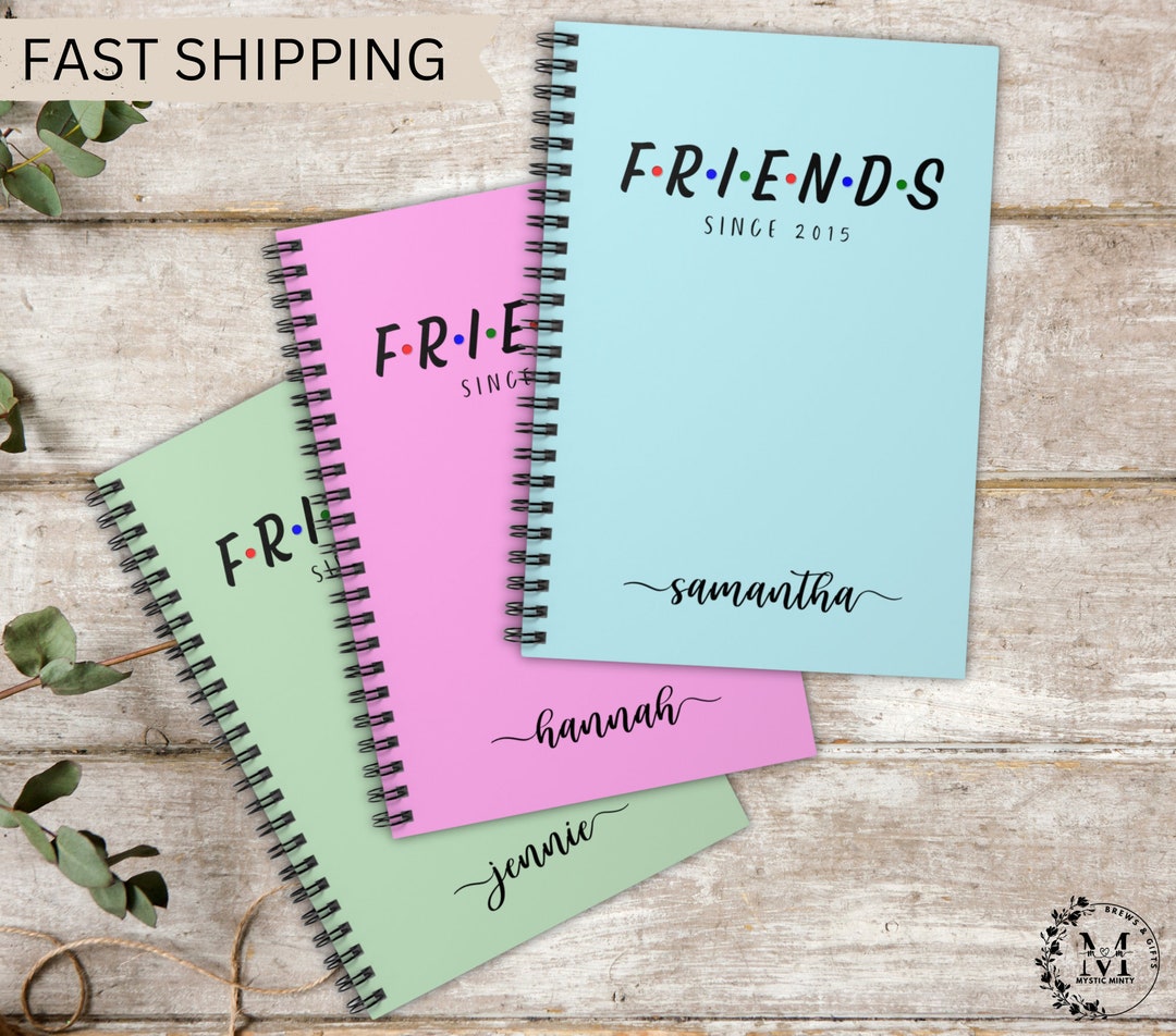 Personalized Spiral Notebook Gift for Friends Custom Personalized ...