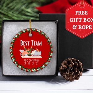 Best Team Ever Ornament Corportae Gift Thank You Team Personalized ...