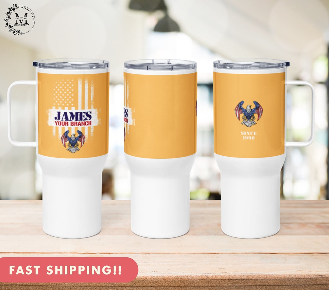 Personalized Military Veterans Day Gifts Travel Mug With Handle Tumbler ...