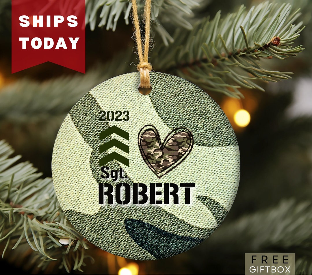 Gift for Veterans Day Ornament Military Service Gifts Army Marine Navy ...