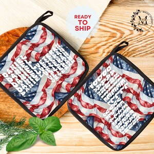 Custom Personalized Kitchen Pot Holders Military Gift Veterans Day Pot ...