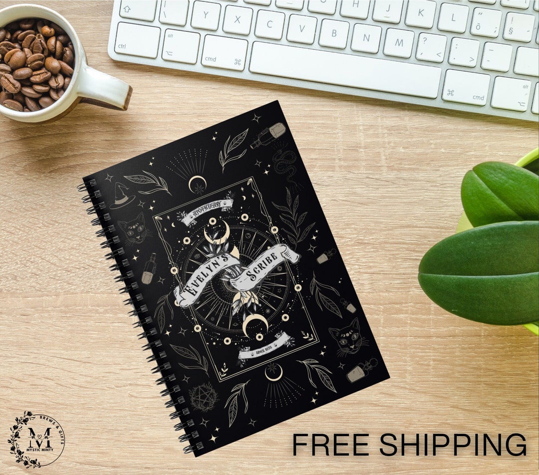 Personalized Witch Notebook Journal Gothic Book Witchy Gifts Planner ...