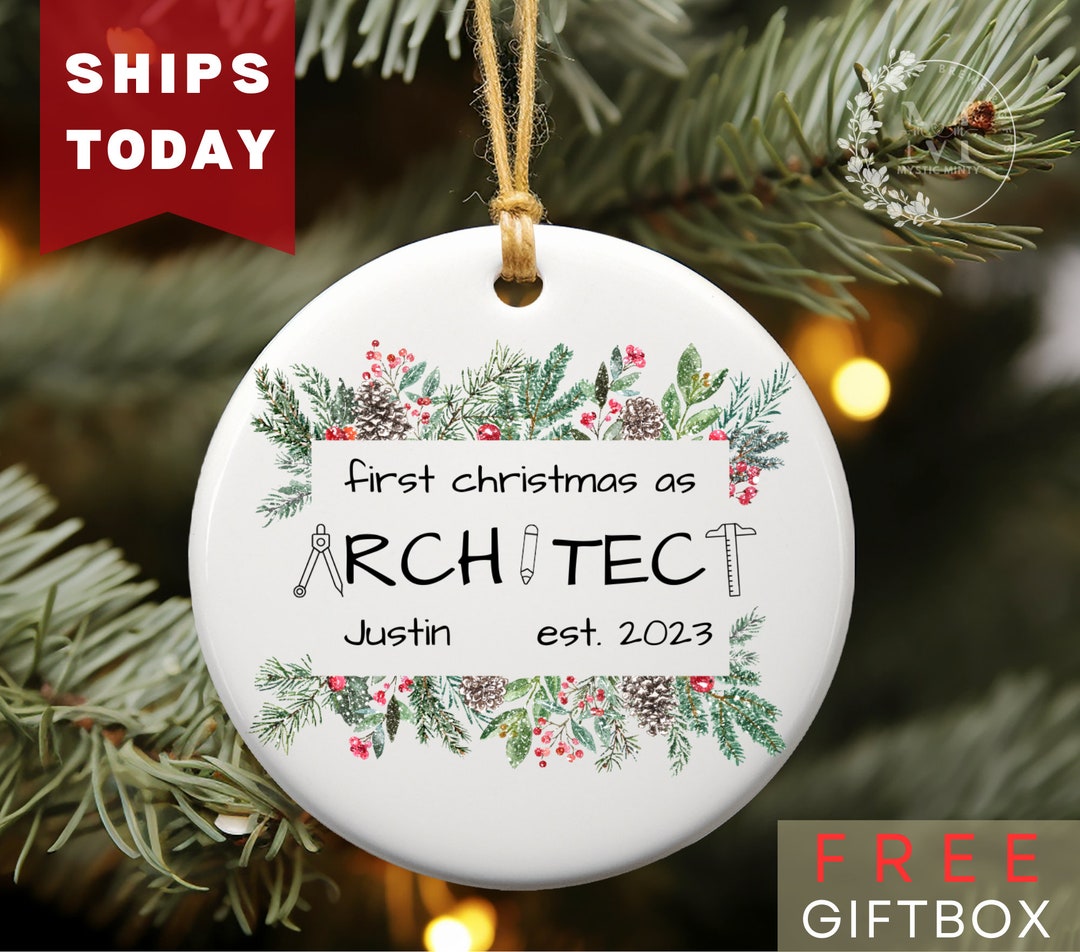Personalized Architect Christmas Ornament Architect Christmas Tree ...
