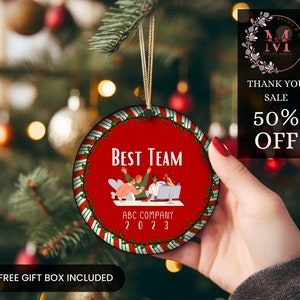 Best Team Ever Ornament Corportae Gift Thank You Team Personalized ...
