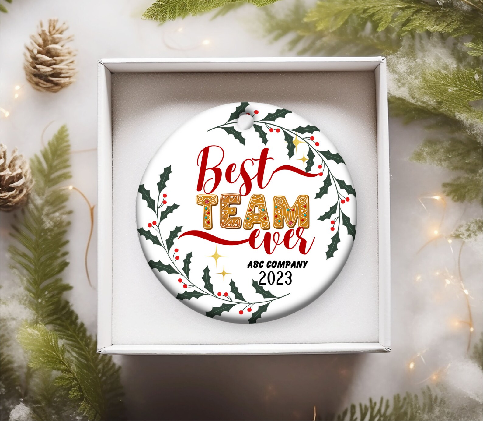 Best Team Ever Ornament Corportae Gift Thank You Team Personalized ...