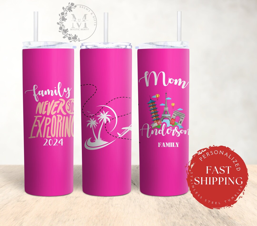 Beach Tumbler Summer Trip Personalized Beach Cup With Straw Tumbler ...