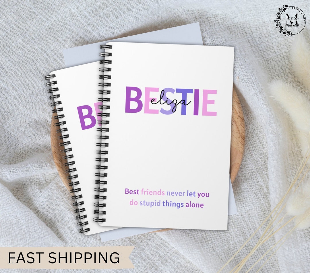 Best Friend Quote Custom Text Notebook Personalized Message Book Friend ...