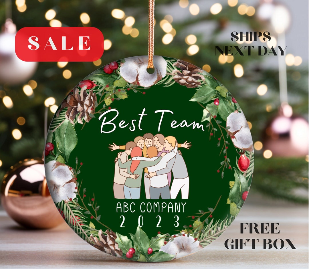 Best Team Ever Ornament Corportae Gift Thank You Team Personalized ...