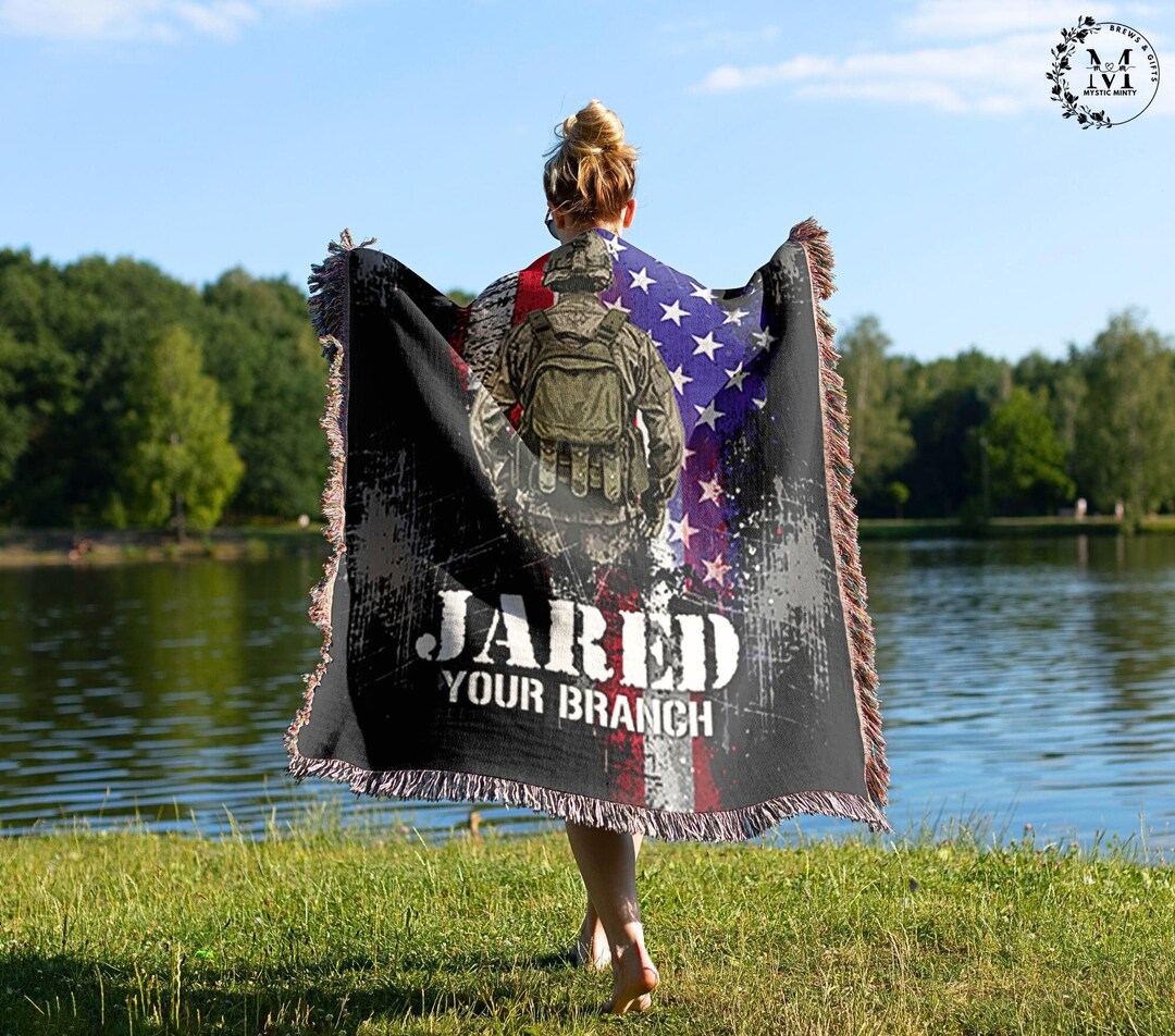 Personalized Veterans Day Gifts Woven Blanket Gift for Veterans ...
