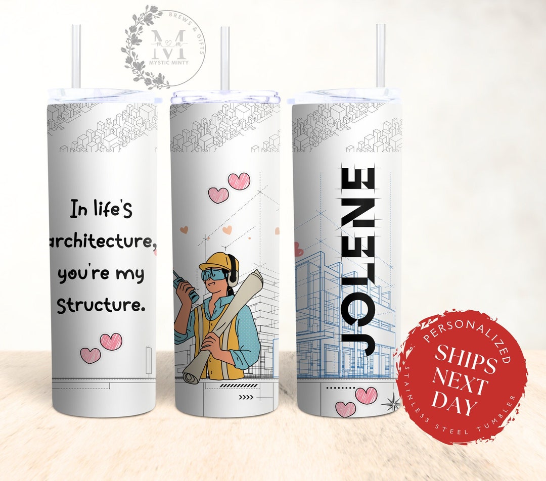 Architect Gift Custom Tumbler Cup Best Friend Gift Personalized Tumbler ...