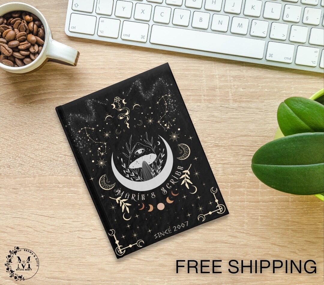 Personalized Witch Notebook Journal Gothic Book Witchy Gifts Planner ...