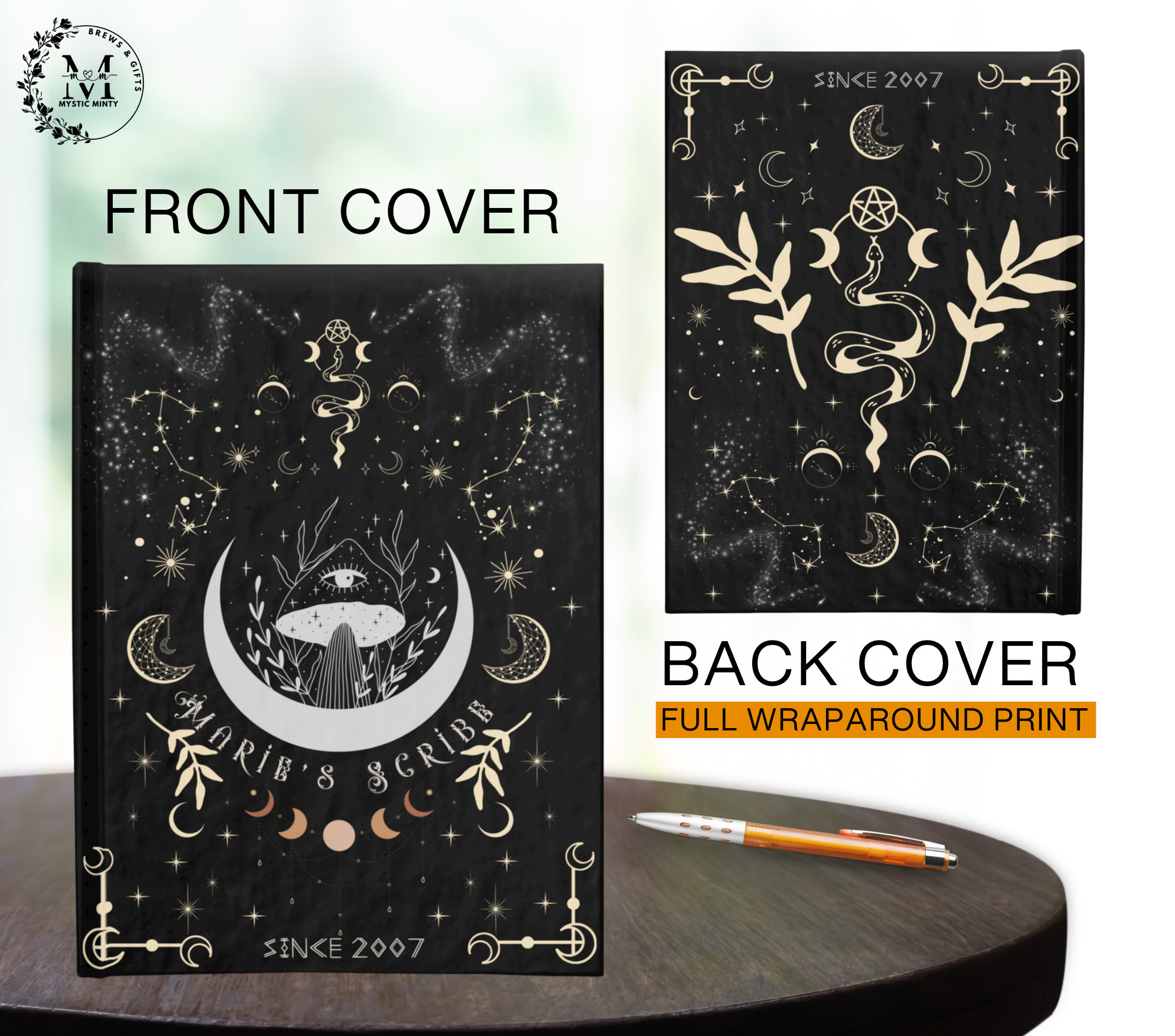 Personalized Witch Notebook Journal Gothic Book Witchy Gifts Planner ...