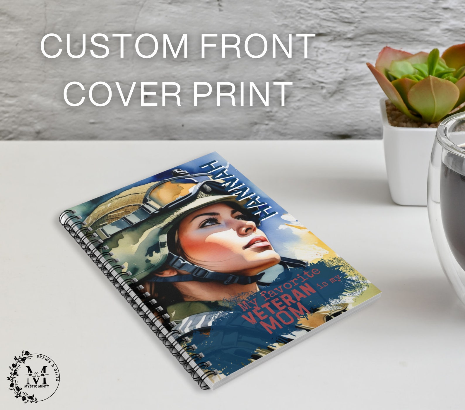 Custom Notebook Veteran Gift Personalized Notebook Retired Military ...