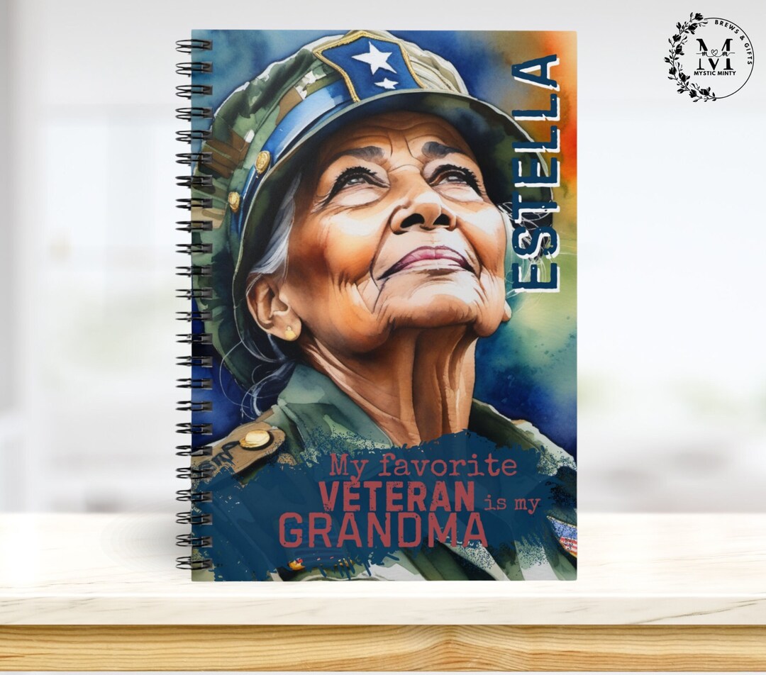 Custom Notebook Veteran Gift Personalized Notebook Retired Military ...