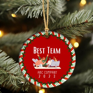 Best Team Ever Ornament Corportae Gift Thank You Team Personalized ...