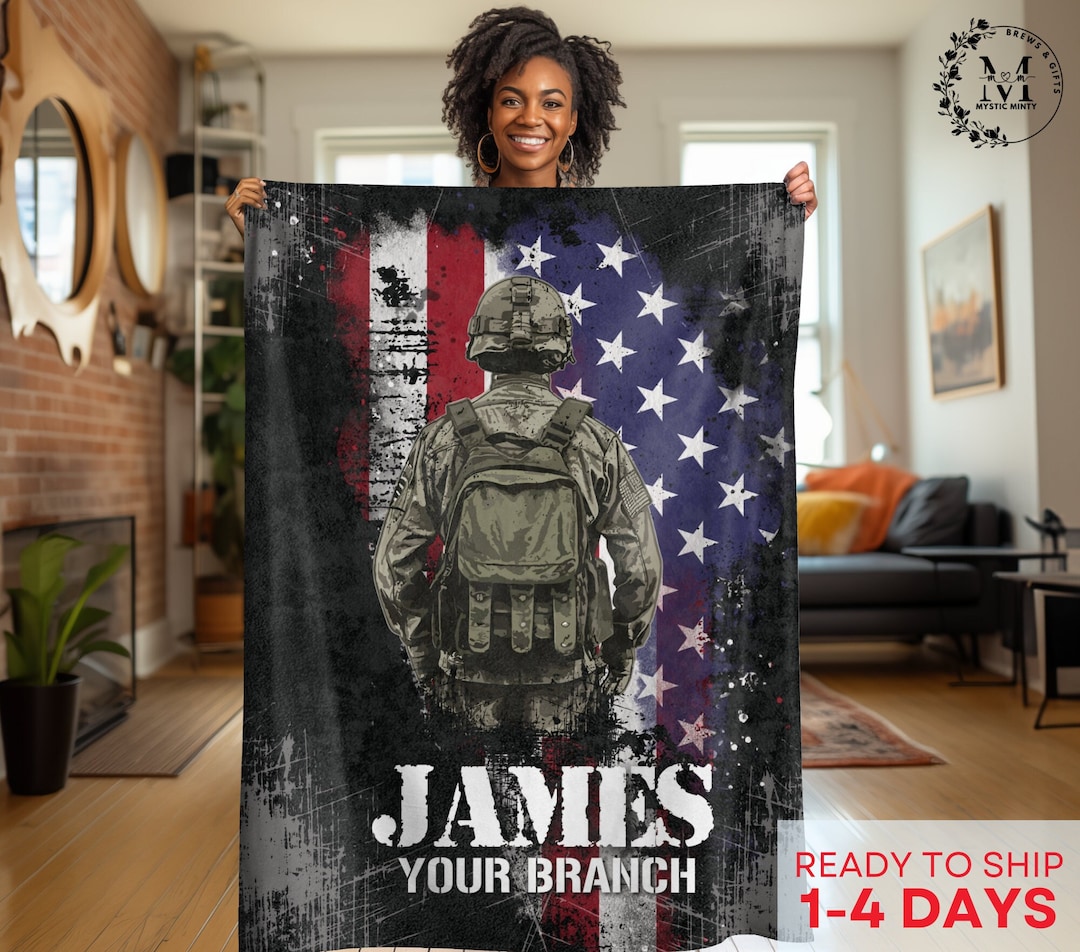 Personalized Veterans Day Gifts Blanket and Throws for Veterans ...