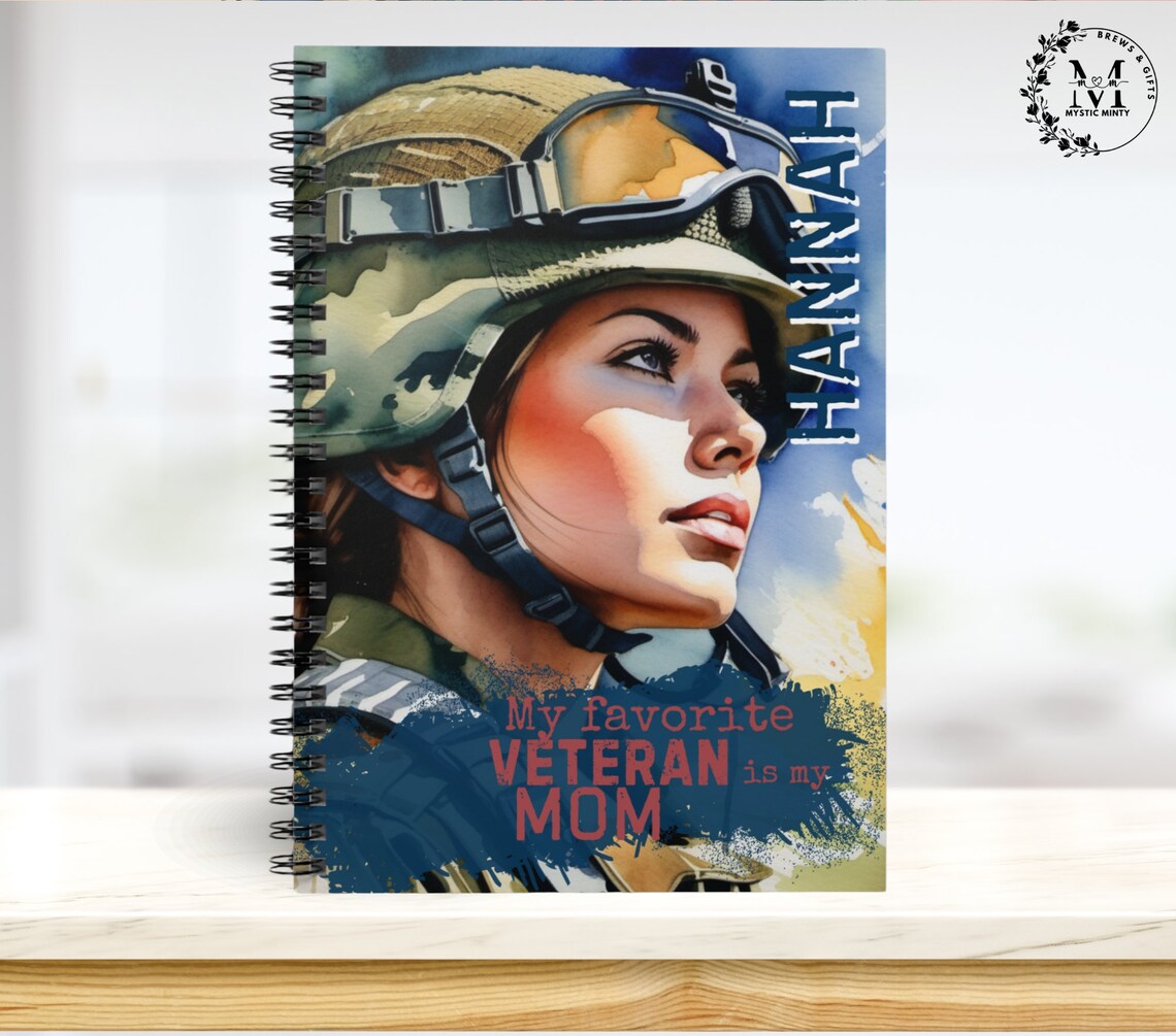 Custom Notebook Veteran Gift Personalized Notebook Retired Military ...