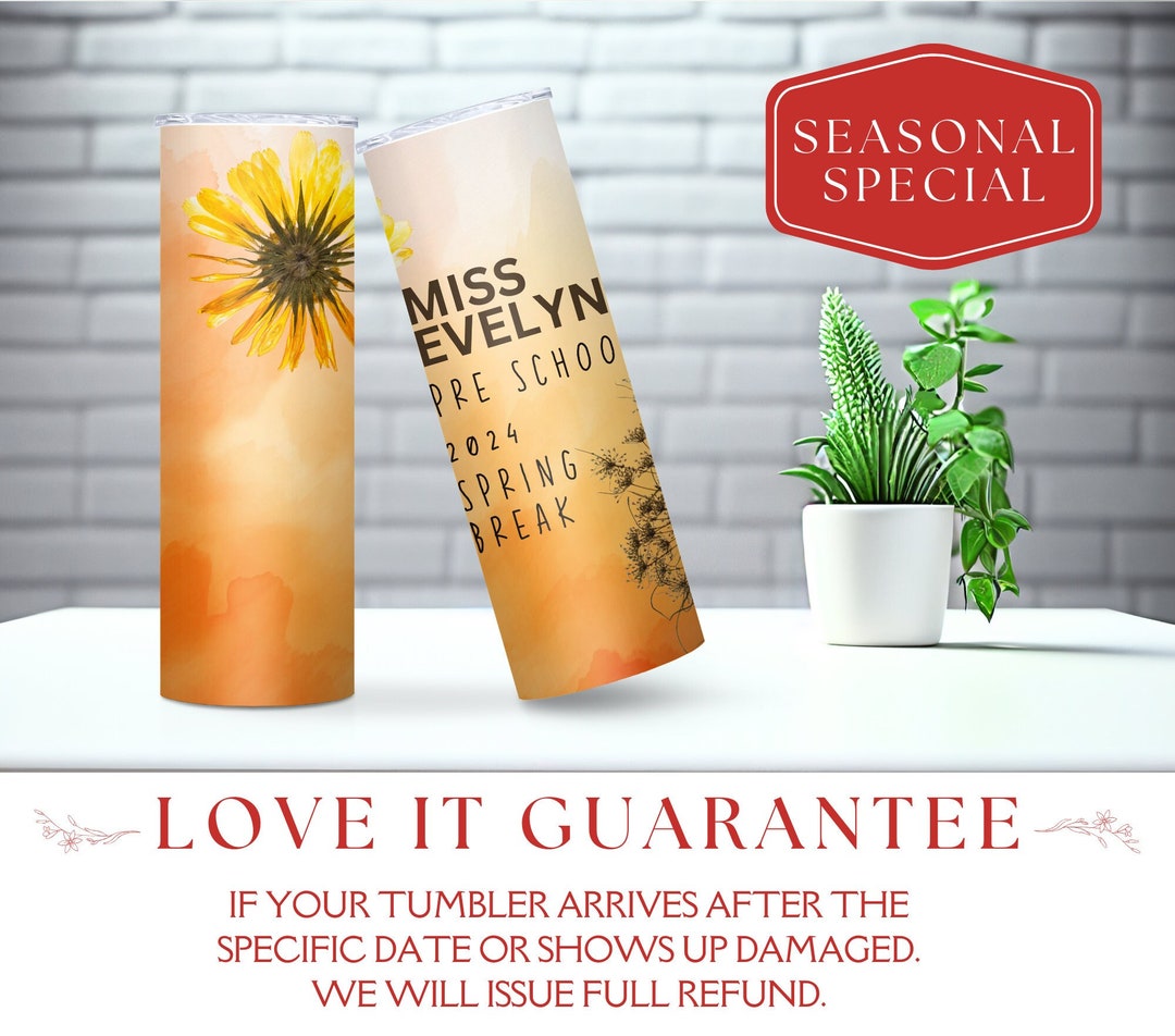 Teacher Spring Break Tumbler for Teacher Present for Teacher ...