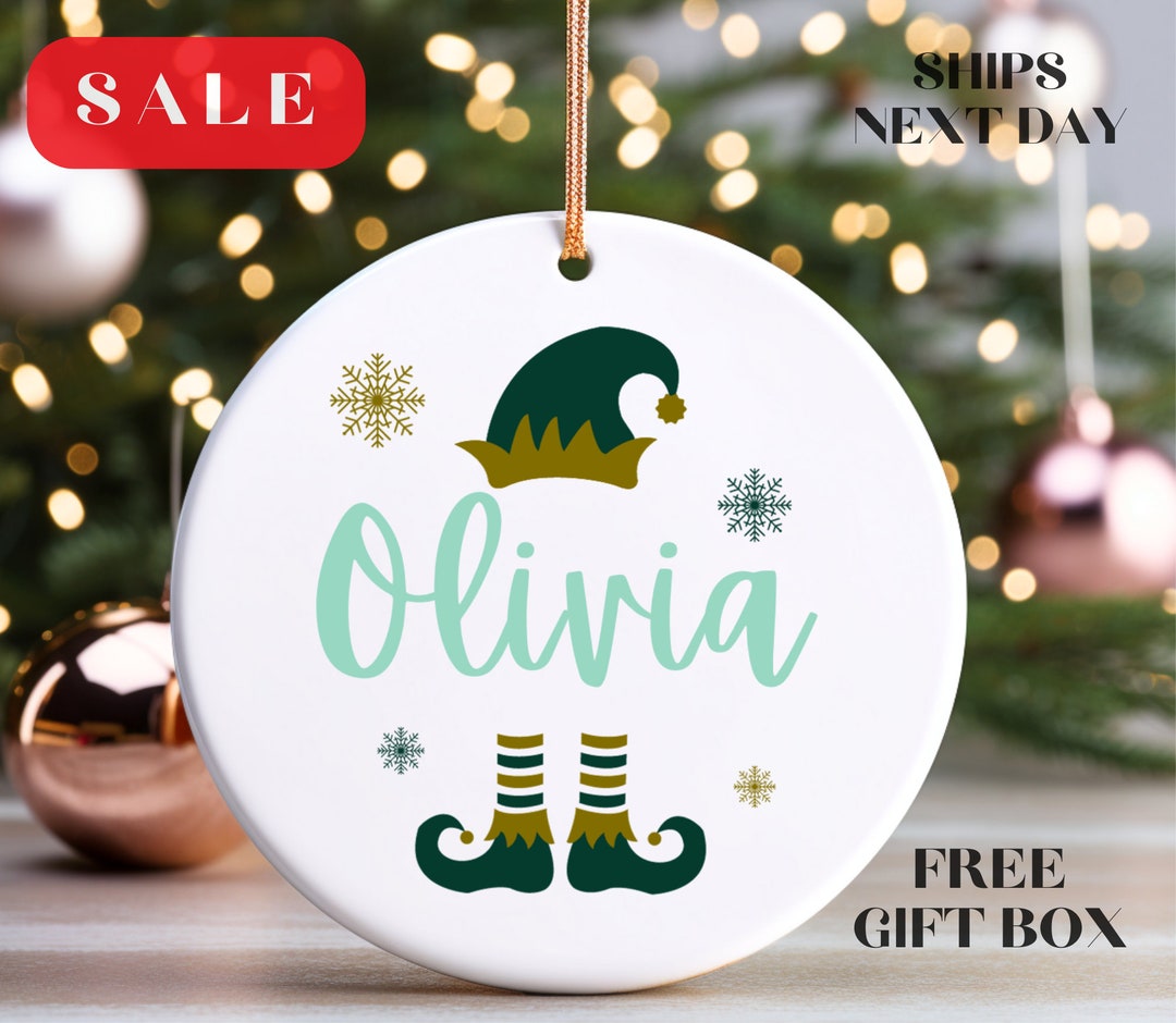 Personalized Elf Christmas Ornaments Custom Christmas Elf Tree Decor ...