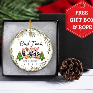 Best Team Ever Ornament Corporate Gift Thank You Team Personalized ...