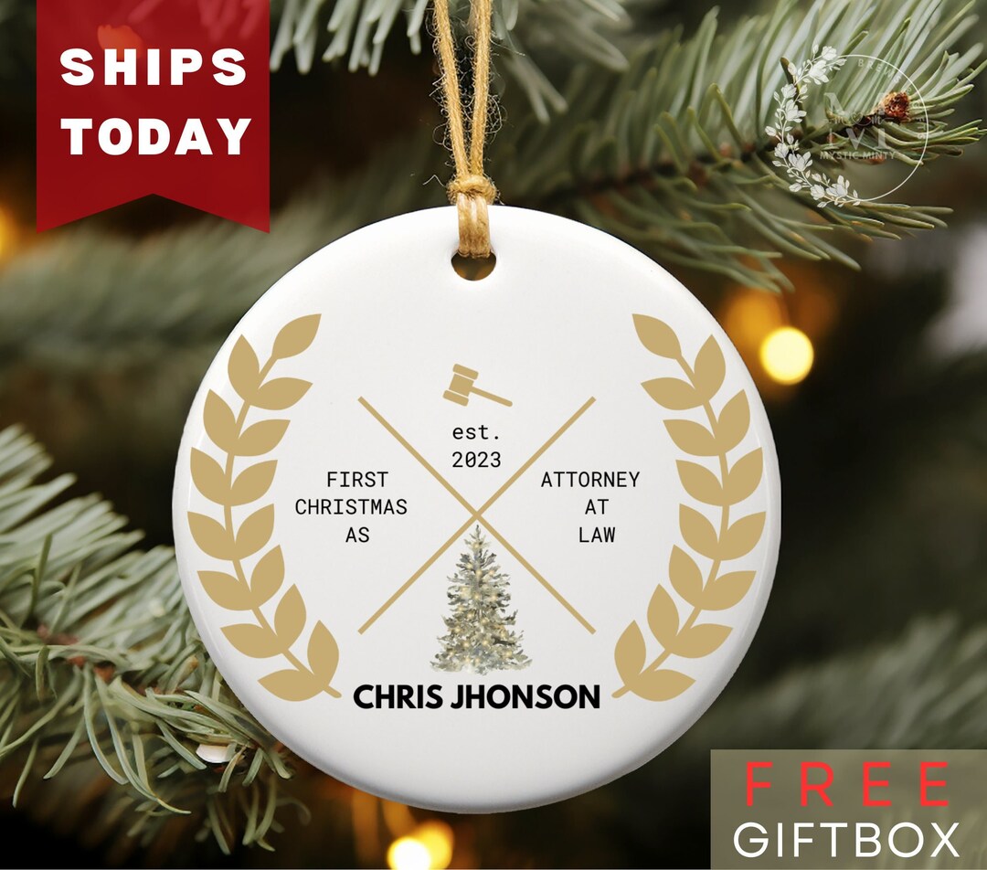 Personalized Attorney Christmas Ornament Lawyer Christmas Ornament ...