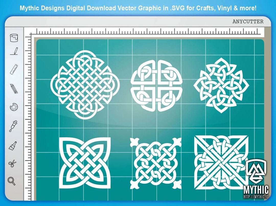 Celtic Knot Patterns - Boarder End Pieces - Vector SVG Download File ...