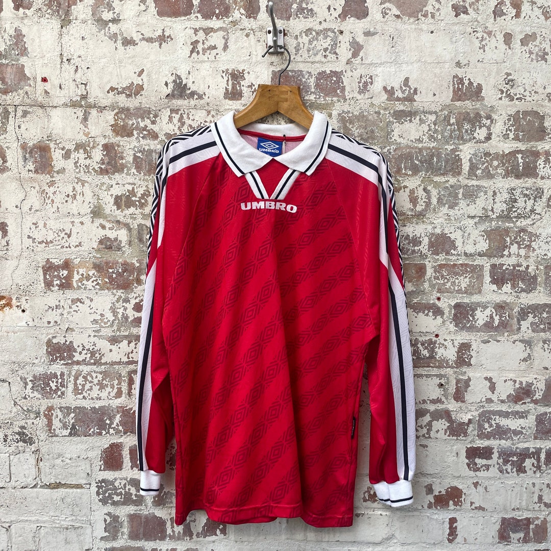 Vintage 1990s Red Umbro Template Long Sleeve Shirt - Etsy
