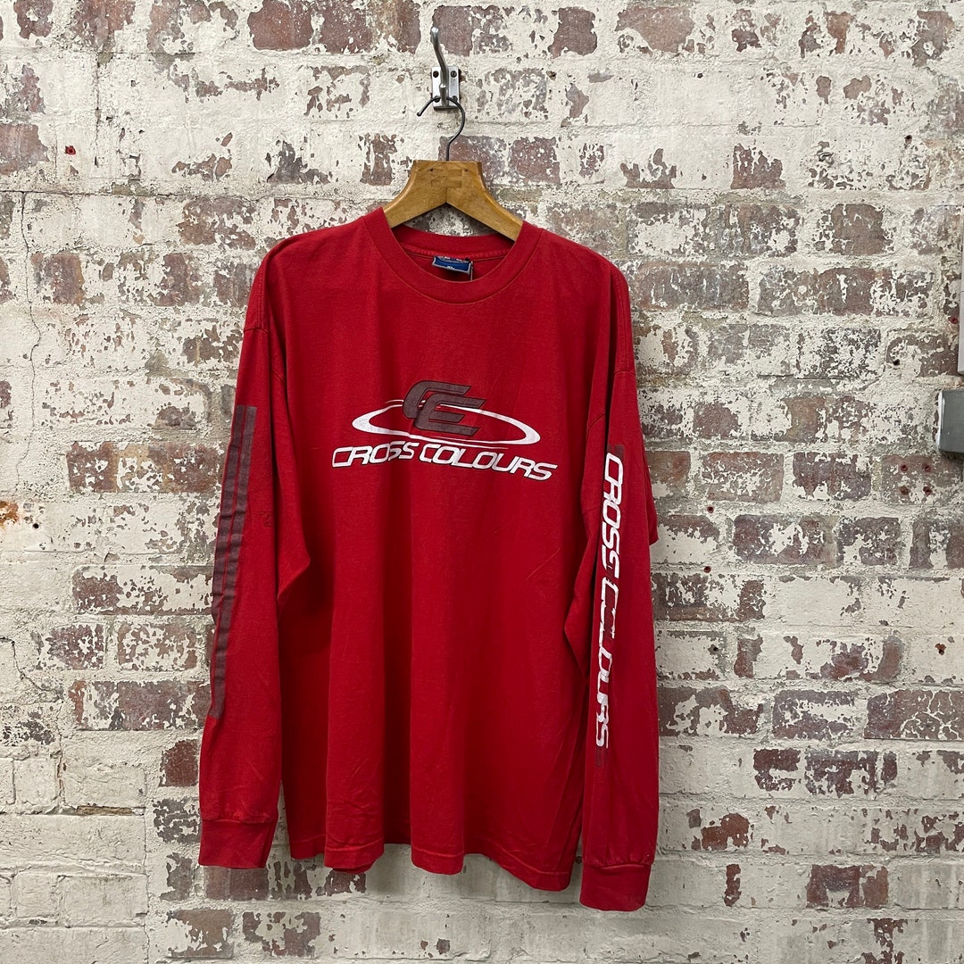 Vintage 1990s Red Cross Colours Long Sleeve Top - Etsy