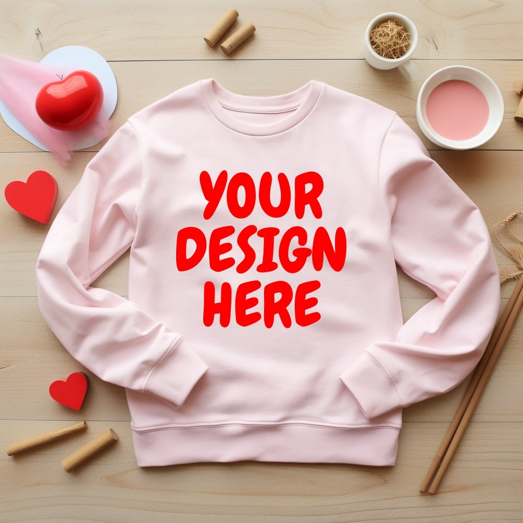 15 X Valentine Gildan 18000 Mockups Flat Lay Sweater Mock up Valentines ...