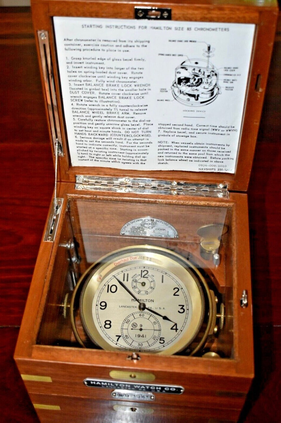 Very Early WWII US Navy Hamilton Model 21 Ship Chronometer No. - Etsy