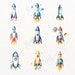 Space Clipart | Rocket Ship | Printable Digital Clipart Set ...
