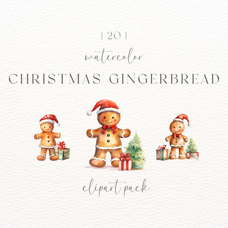 Gingerbread Man Clipart Christmas Clipart Winter Clipart - Etsy
