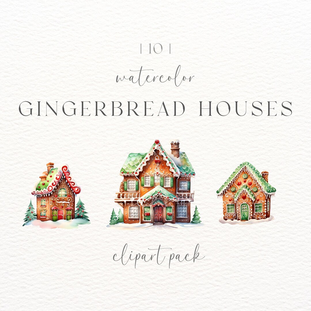 Gingerbread House Clipart | Christmas Clipart | Holiday Gingerbread ...