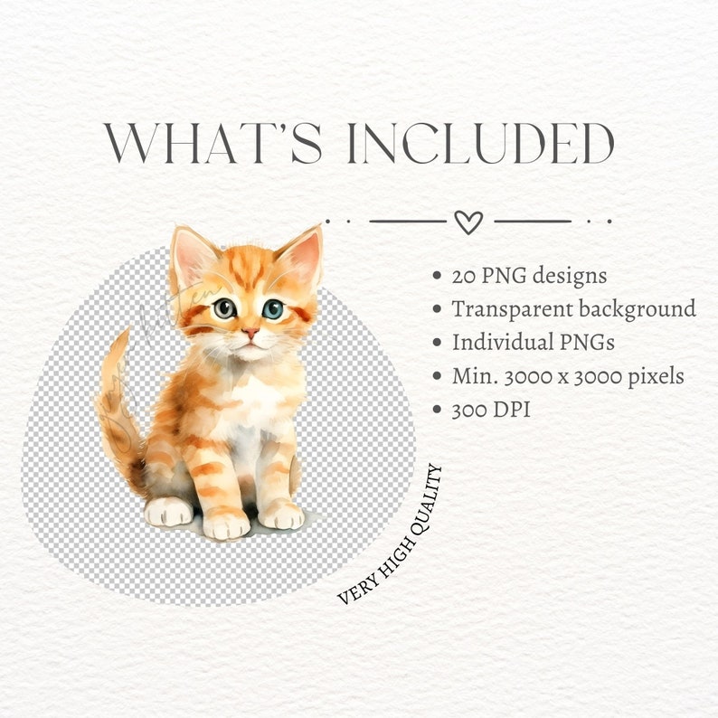 Ginger Cat Clipart | Digital Download | Clipart Cats | Commercial Use ...