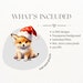 Christmas Fox Clipart | Commercial Use | Png | Digital Download ...