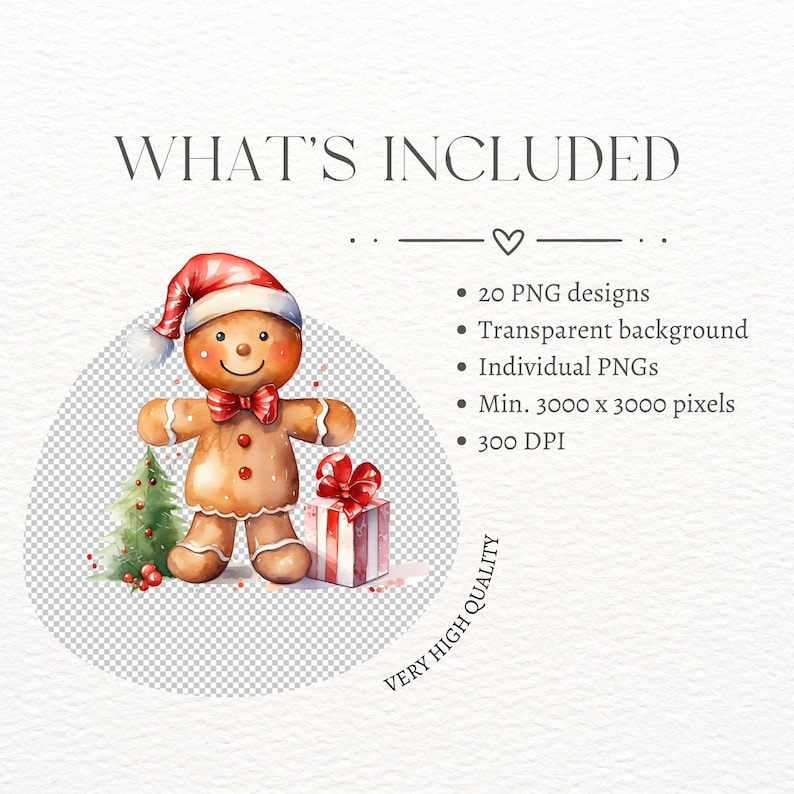 Gingerbread Man Clipart | Christmas Clipart | Winter Clipart | Festive ...