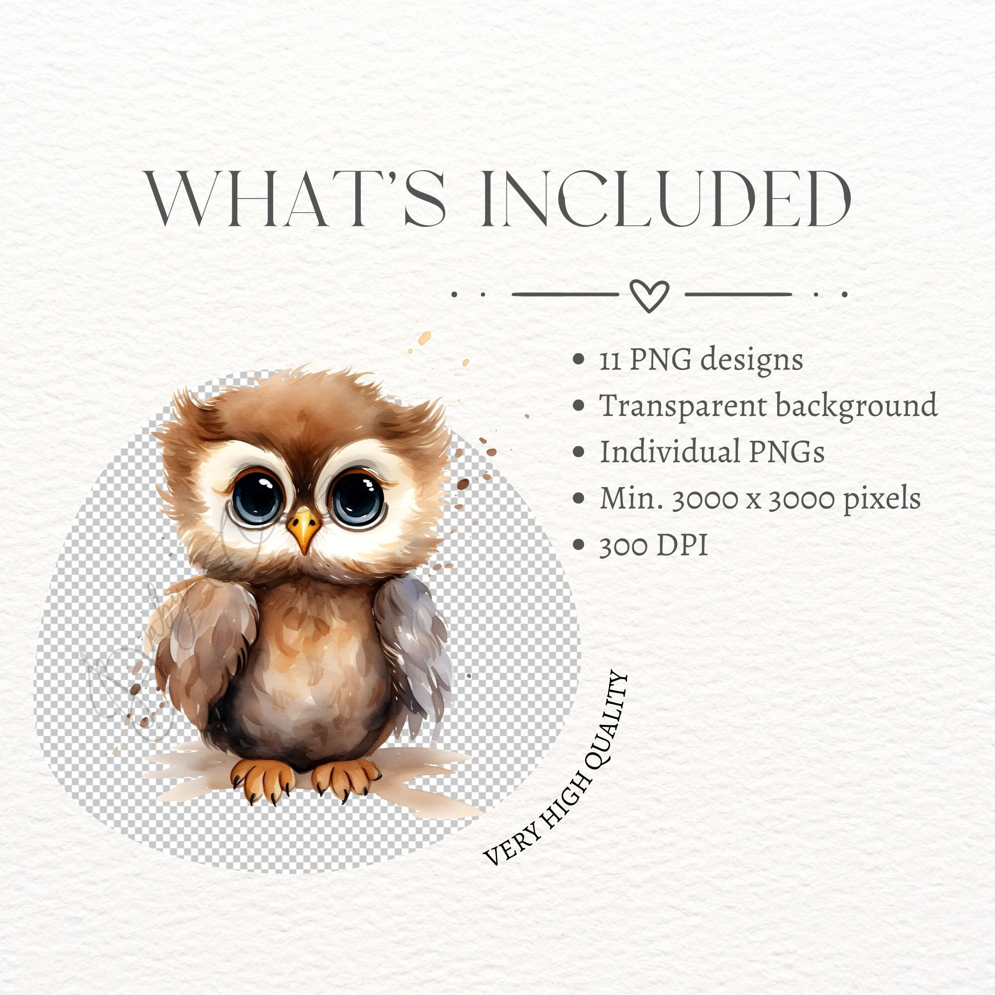 Cute Owls Clip Art Baby Owl Clipart Fall Animal Clipart Png Watercolor Owls Nursery Wall Art ...